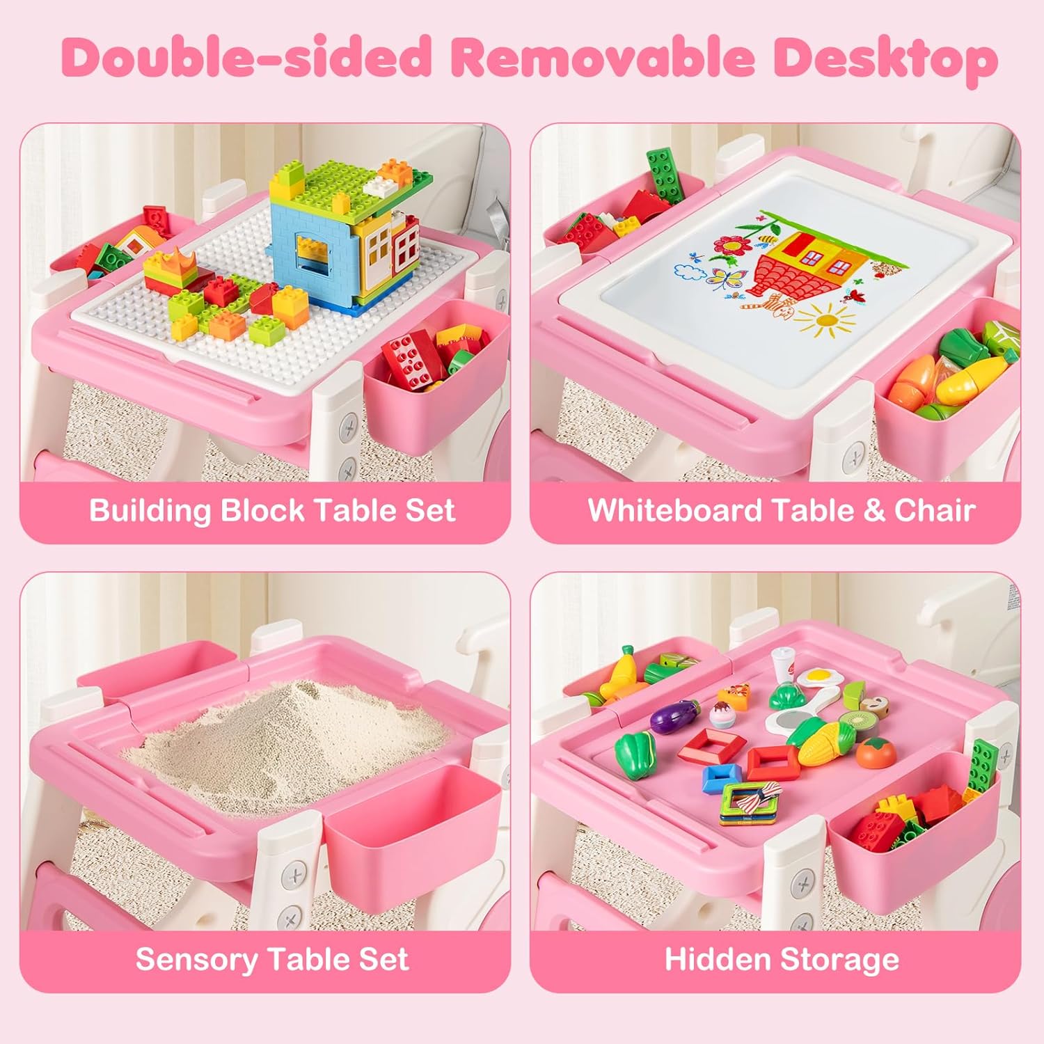 INFANS 8 in 1 Baby High Chair, Converts to Kids Table and Chair Set, w ...